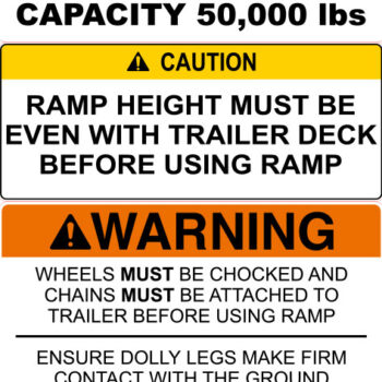 Loading Ramp Safety Decals | Ledwell Ramp Decal Kit
