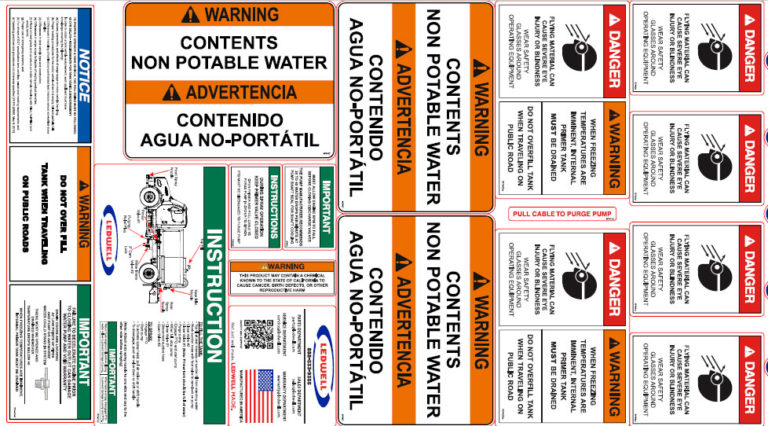 Water Truck Decal Kit - Ledwell Truck and Trailer Parts