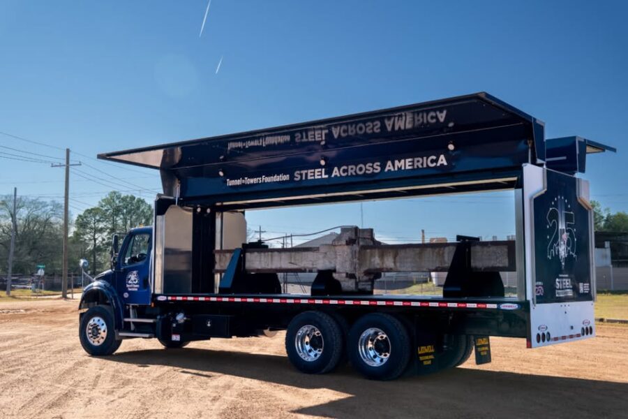 Custom Truck Built for 9/11 Steel Beam Transport